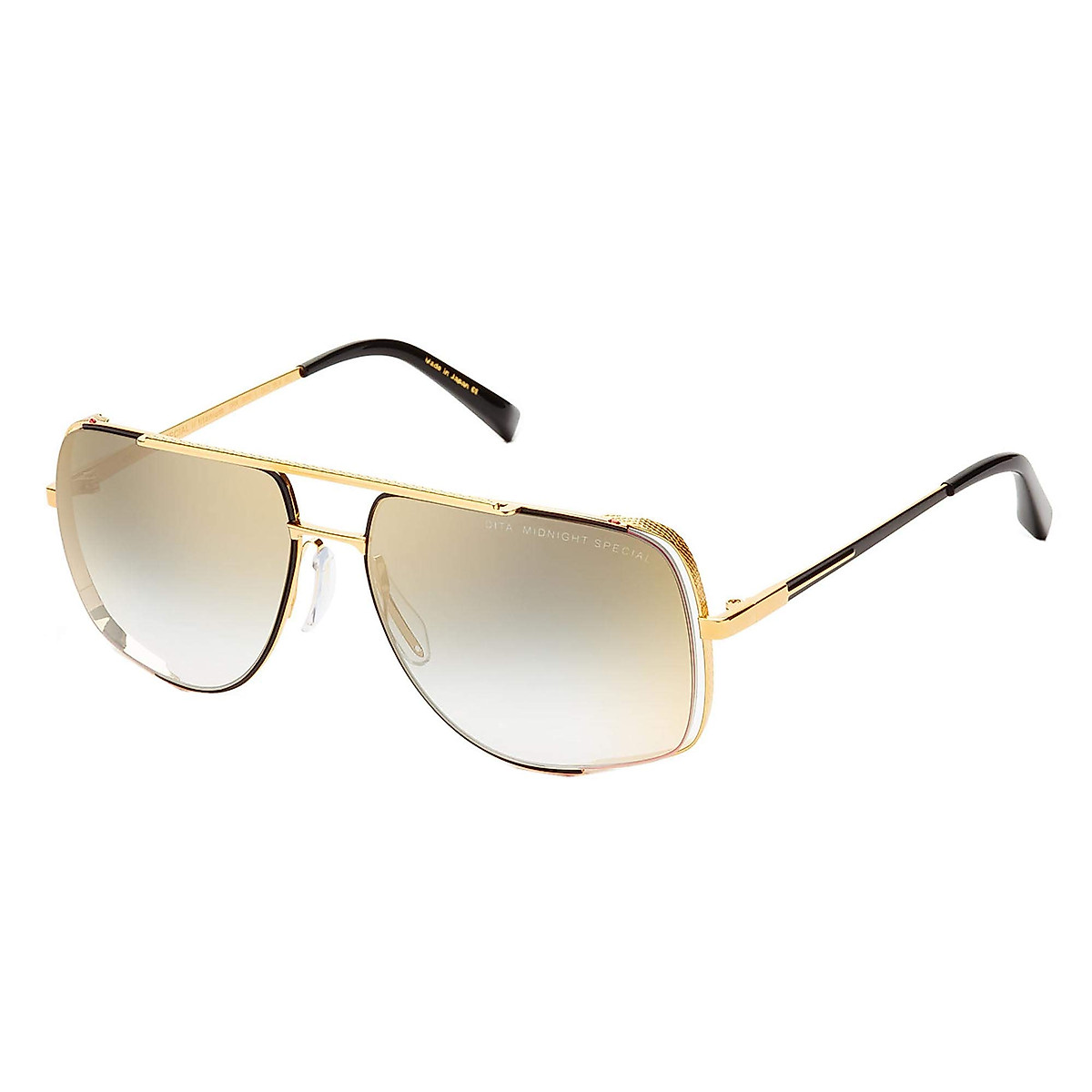 Dita Midnight Special Yellow Gold Black/Gold Dark Grey Shaded 60/16/140 Men Sunglasses