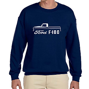 1967-72 Ford F-100 F100 Pickup Truck Classic Outline Design Sweatshirt XL Navy Blue
