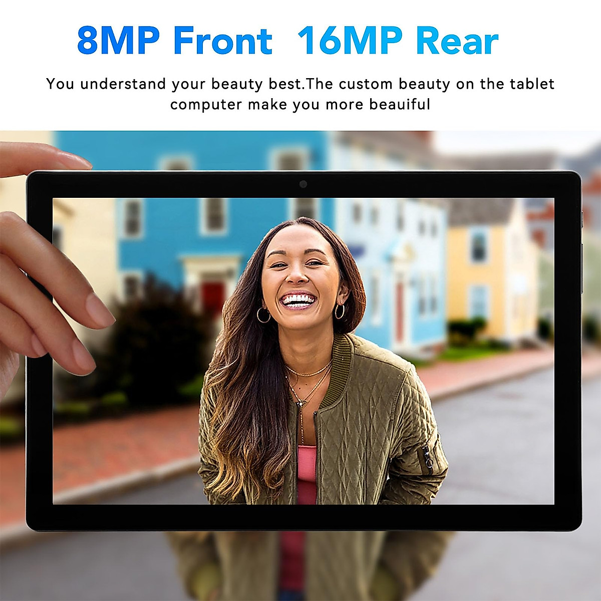 10.1Inch Tablet, for Android 10 Tablet with 6GB RAM 128GB ROM, Octa Core CPU, Dual Cameras and Speakers, 5G WiFi, Tablet PC for Work, Gaming (Gold)