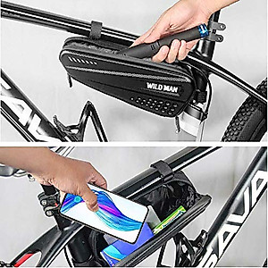 Bike Hard Bicycle Bags Case Phone Frame Front Top Tube Triangle Pouch