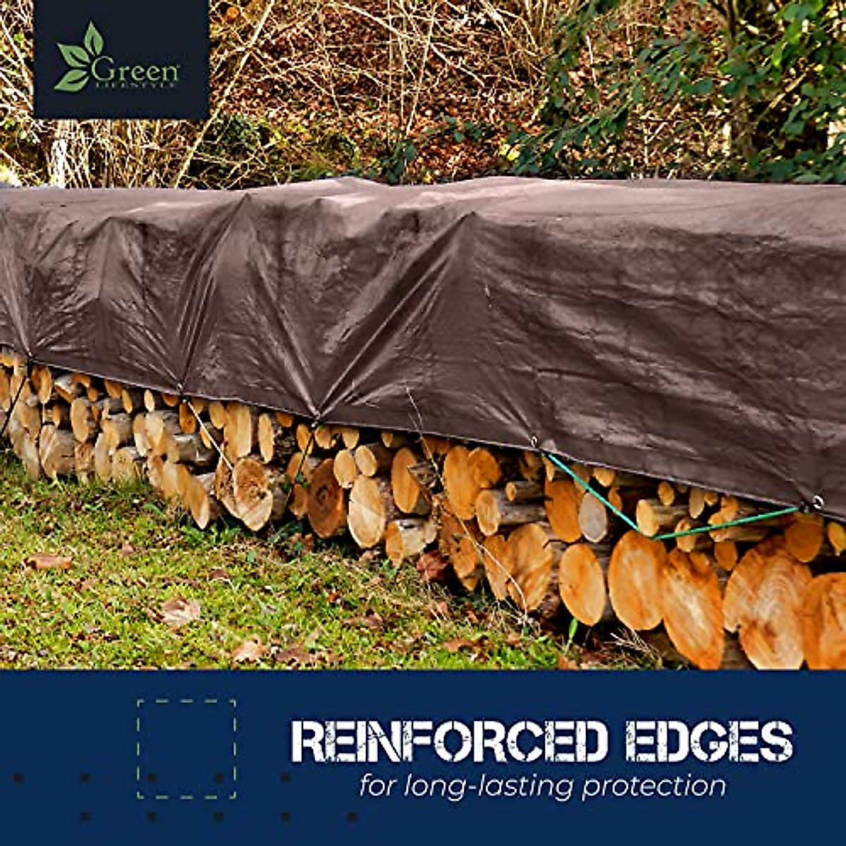 Tarps Heavy Duty Waterproof - Tarp Cover Brown/Silver, Thick Material, Tear Proof, UV Resistant, Heavy Duty Edges, Boat Tent, RV or Pool Cover 10x12