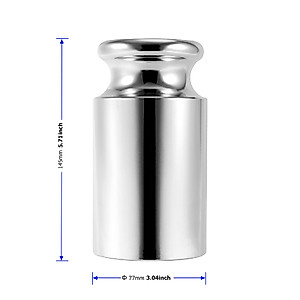 5kg Calibration Weight, Class M1 High Precision Grade 5000g Weigh Scales Calibration Weight, Precision Steel, Chrome Finish