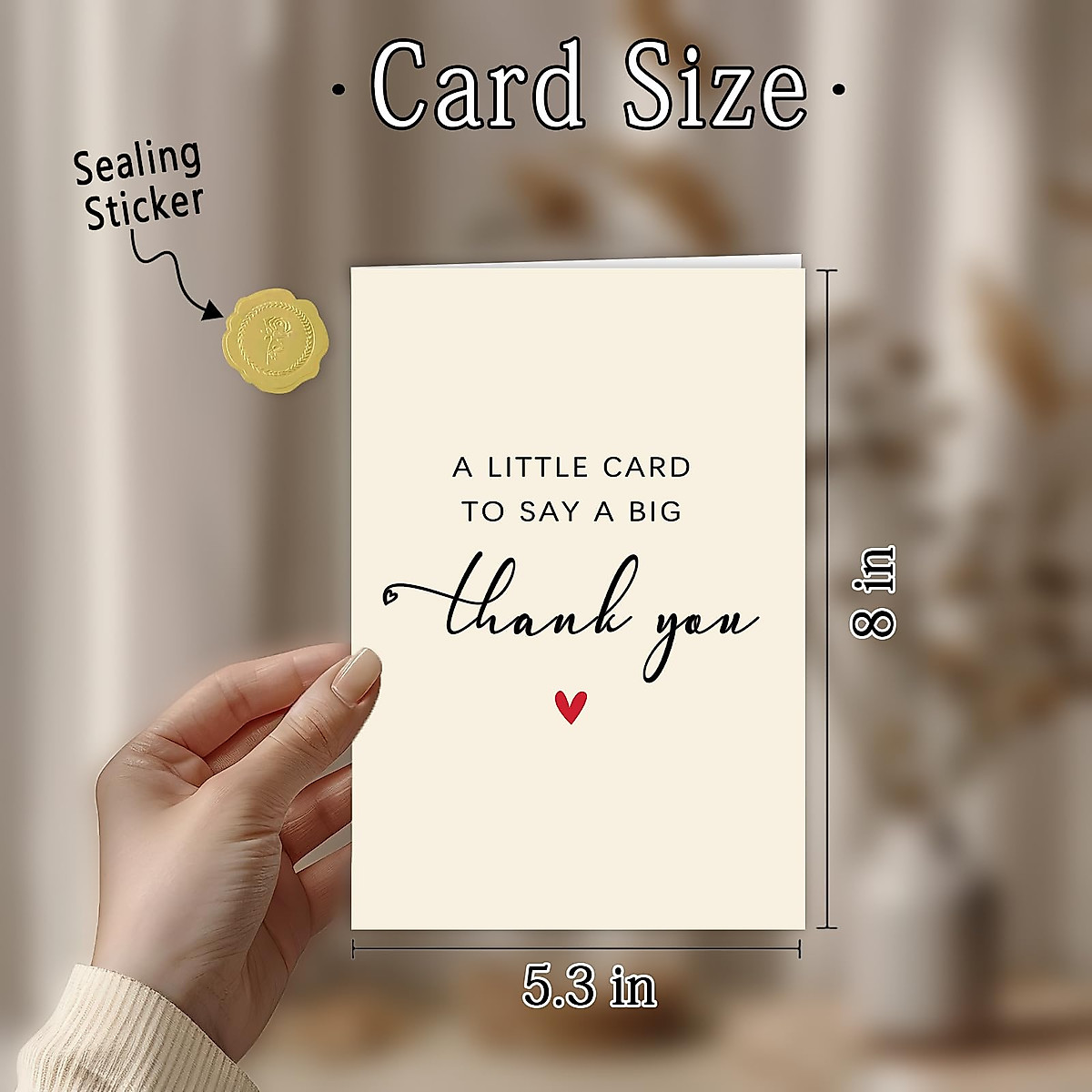 Abeletree Funny Thank You Card Gifts for Boss Teacher, Great Thank You Gifts for Men Women, Appreciation Gifts Card for Coworker Friends Doctor, Small Thank You Card