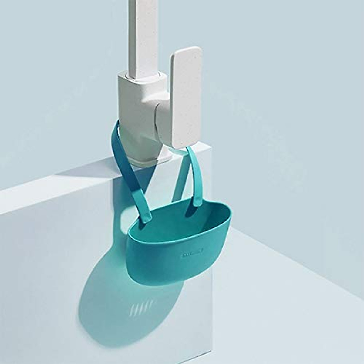 Green Rubber Kitchen Sponge Holder Sink Caddy Sponge Holder Sink Drain Rack Hanging Basket Storage Kitchen Organizer Sink Accessorie TPKP79562