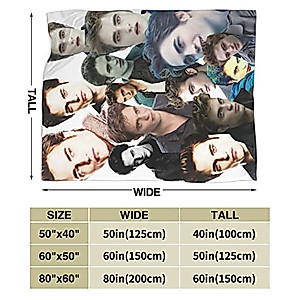 Mnaesllq Edward Cullen Multi Purpose Blanket Super Soft,Fluffy,Warm,Cozy,Plush,Thick,for Crib Sofa Chair Living Room Gifts Travel Beach Decoration Black 50inchx40inch