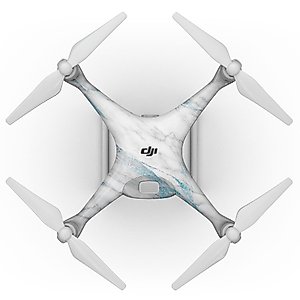 Design Skinz Design Skinz Marble & Digital Blue Frosted Foil V8 Full-Body Wrap Decal Skin-Kit Compatible with The Drone DJI Mavic Air