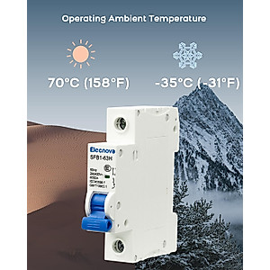 Elecnova 6-63A AC Miniature Circuit Breaker, 1 Pole 32 Amp 230V, DIN Rail Mounted Circuit Breakers, Overload, Short-Circuit Tripping, MCB, 110V / 120V Available
