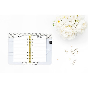 Personal Notes Planner Insert Refill, 3.74 x 6.73 inches, Pre-Punched for 6-Rings to Fit Filofax, LV MM, Kikki K and Other Binders, 30 Sheets Per Pack