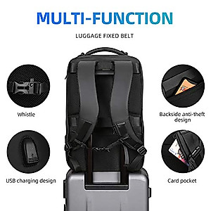 Muzee Business Backpack,Waterproof bag for Travel Flight Fits 17.3Inch Laptop With USB Charging Plug