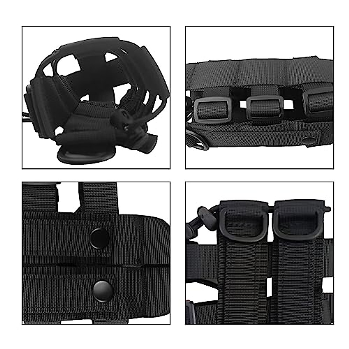 Tactical water bottle bag suitable for Molle system, adjustable outdoor sports water bottle holder, frees up backpack space, outdoor MOLLE water bottle holder 40 ounces (black)