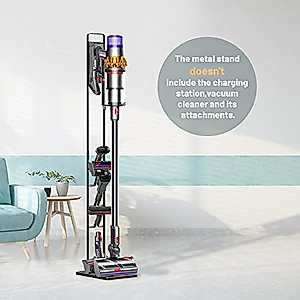 Foho Vacuum Stand for Dyson V15 V11 V10 V8 V7 V6,Stable Metal Storage Bracket Stand Holder for Dyson Handheld DC30 DC31 DC34 DC35 DC58 DC59 DC62 Cordless Vacuum Cleaners & Accessories & Attachments
