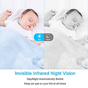 Sekery Video Baby Monitor, 1080P 5" HD Display Baby Monitor with Camera and Audio, Two-Way Audio,Temperature Monitor, Night Vision,Lullaby,VOX Mode,Recording&Playback