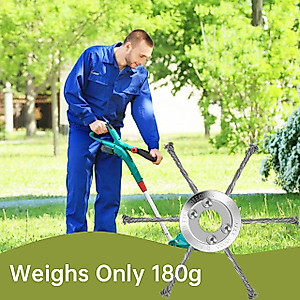 8inch Steel Wire Brush Cutter Trimmer Head,Upgraded Less Twisted Wires Unbreakable Wired Trimmer Blade,Less Load for Grass String Trimmer,Indestructible Durable Metal Weed Trimmer Head,Universal Fit