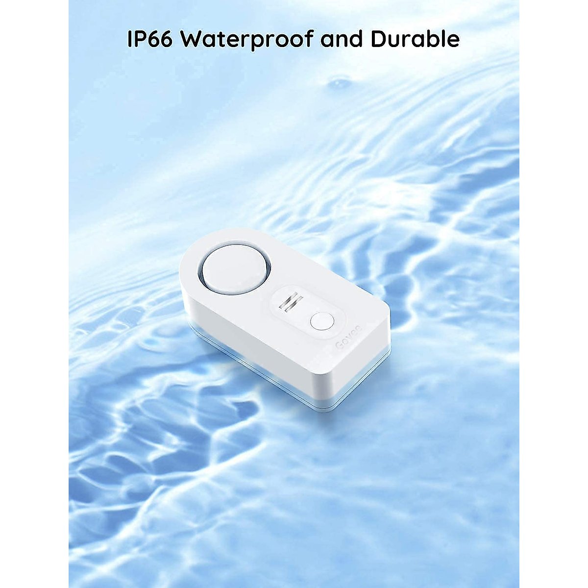 Govee Water Detectors 7 Pack Sensor with 100dB Adjustable Audio Alarm Bundle with Govee WiFi Smart Gateway with Alert Email & APP Push for Home Bedrooms