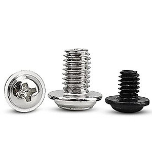 N1N1 - Black Silvery Phillips Metric Thread PC Computer Case Hard Drive Floppy DVD ROM Motherboard Screw Cross Truss Head Bolt M3 (M3X8mm (50pcs), Silvery)