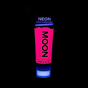 Moon Glow Supersize 2.54oz Blacklight Neon UV Face & Body Paint - Intense Pink - with sponge applicator