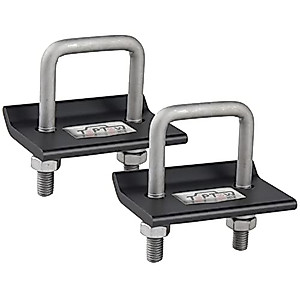 TOPTOW 64707 Trailer Hitch Tightener Anti Rattle Clamp for 1.25 Inch and 2 Inch Receiver Hitches, Black Aluminum Stabilizer Plate, 2 Packs