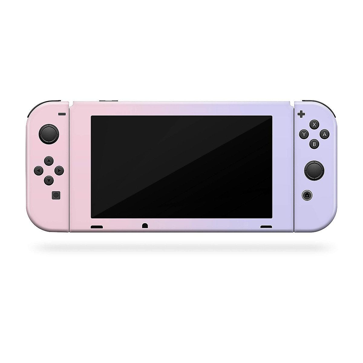 Tacky Design Duo Color Skin Compatible with Nintendo Switch Skin Wrap Cover, Pastel Pink and Purple Skin for Nintendo Switch Stickers, Premium Vinyl 3M Full Wrap Decal.