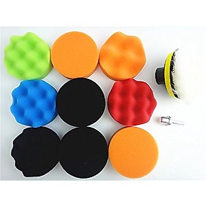 SHINA 12Pcs 6” 150mm Sponge Polishing Waxing Buffing Pads Kit Compound Polish Car