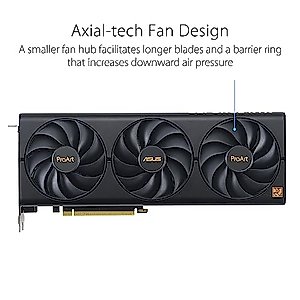 ASUS ProArt GeForce RTX™ 4060 Ti 16GB OC Edition GDDR6 Graphics Card (PCIe 4.0, 16GB GDDR6, DLSS 3, HDMI 2.1a, DisplayPort 1.4a)