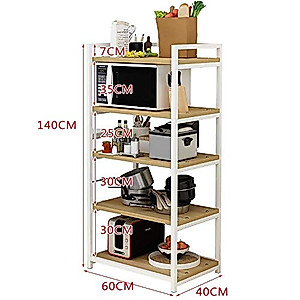 JF-XUAN Kitchen Shelf Microwave Oven Rack Multifunctional Open Microwave Oven Rack 5-layer Kitchen Storage Shelf Compatible with Kitchen Utensils Towels And Accessories Large Microwave Oven Rack (C