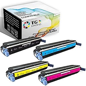 (4 Color Set) TG Imaging Replacement for HP 641A Toner Cartridge C9720A + C9721A + C9722A + C9723A for use in HP Color Laser-Jet 4600 4600DN 4600N 4650 4650DN 4650N 4610 Toner Printer