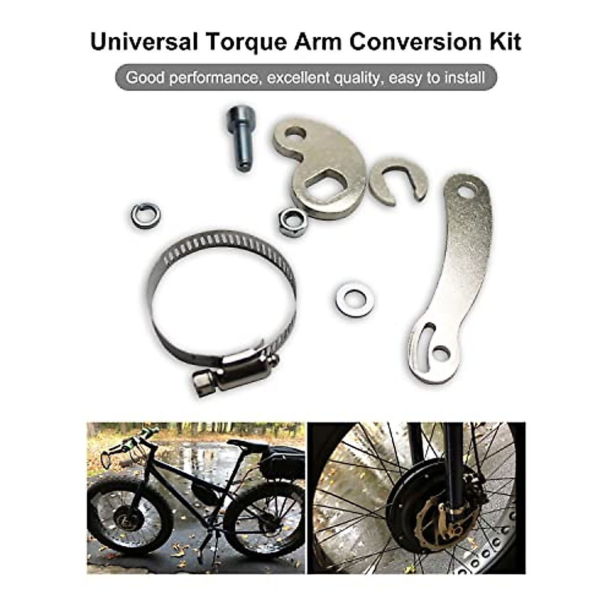 AJDHDGA Universal Torque Arm (M14) Conversion Kit, Fit for Electric Bicycle E-Bike Front or Rear 1 Set