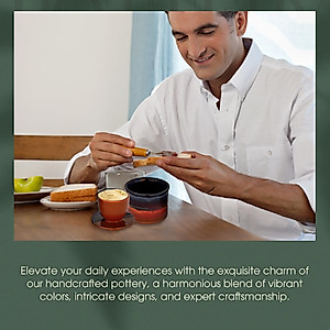 ALWAYS AZUL POTTERY French Butter Keeper in Mountain Waves - Handcrafted Ceramic Stoneware - French Butter Keeper Dish - Handmade Butter Container - Artistic Pottery Tableware