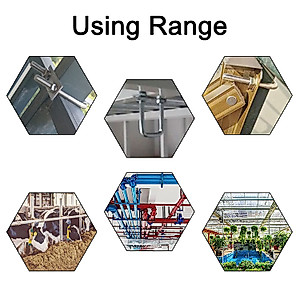 Aoje-Link Square U-Bolts 2.36"(60mm) Inner Width M6 Thread 304 Stainless Steel Silver with Plates Nuts Flat Washers for Car/RV/Trailer Bumper, 2Pcs