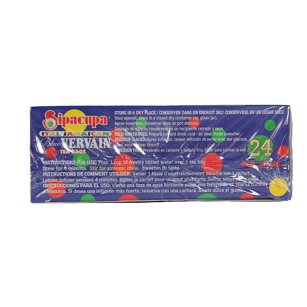 Sipacupa Blue Vervain Tea - Pack of 2 - 24 bags each - 48 bags total - 100% Jamaican Product