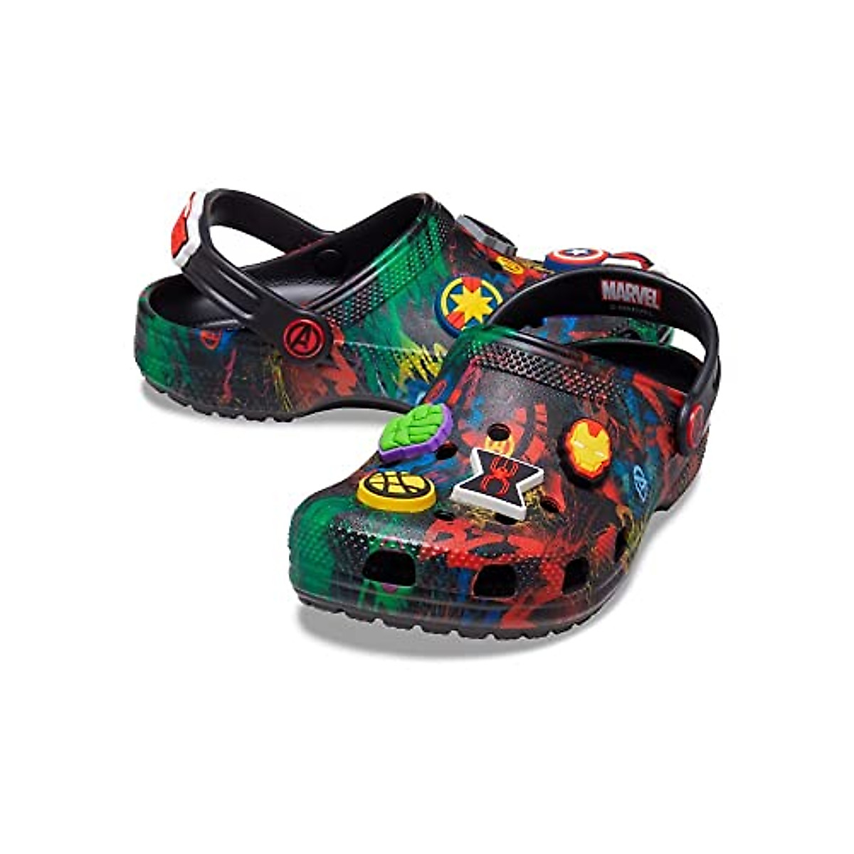 Crocs Kids' Superhero Clog , Marvel/Black, 5 Big Kid