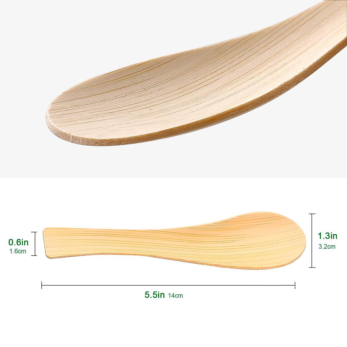 Bamboo Spoons -200 Count Disposable Spoons 5.51" Heavy Duty, Heat Resistant, Compostable Spoons for Eating 100% Biodegradable Renewable Cutlery Bulk for Parties/Picnics/Big Event/Daily Use/Travel