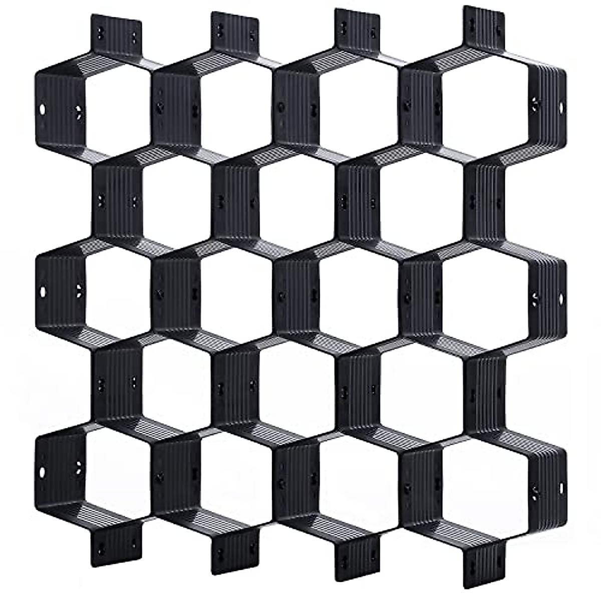 Natzerat Honeycomb Drawer Divider Suitable for bedroom underwear Socks Cosmetic storage locker sorting 8-piece drawer organizer (Black)