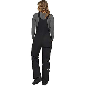 Arctix Women's Essential Insulated Bib Overalls, Black, Medium Short