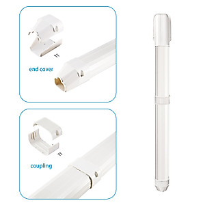 GUYAAC 3" W 7.5Ft L Air Conditioner Decorative PVC Line Cover Kit for Mini Split Air Conditioners and Heat Pumps