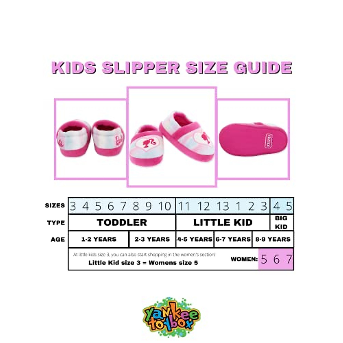 Barbie Rainbow Little Girls Plush Aline Slippers (Pink, 13-1 M US Little Kid)