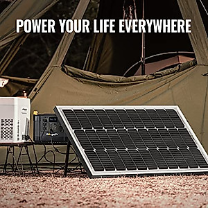 BougeRV 9BB Cell 200 Watts Solar Panel,23% High-Efficiency Mono Module Monocrystalline Technology Work with 12 Volts Charger for RV Camping Home Boat Marine Off-Grid