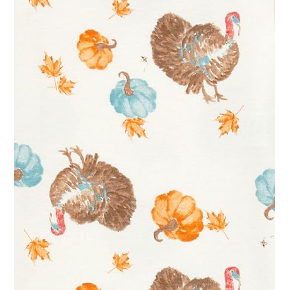 Burt's Bees Baby Baby Kids 2-Piece Family Jammies Matching Holiday Organic Cotton Pajamas, Turkey Time, 6 Years