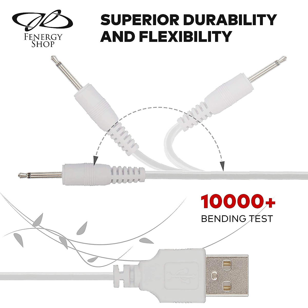 FENERGY SHOP Replacement DC Charging Cable Set | USB Charger Cords - 2.5 mm - Fast Charging