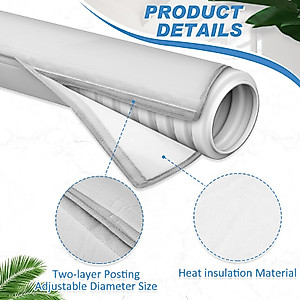 Outus 2 Pcs Air Conditioner Hose Cover Wrap - Ac Hose Duct Vent Cover Sleeve Insulated Cover for Portable Ac for 5 & 5.9 Diameter Exhaust Hoses Tube (Gray)