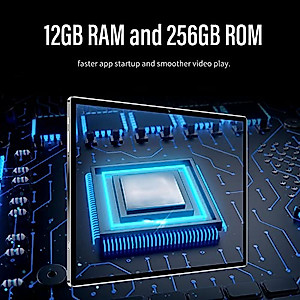 Jopwkuin HD Tablet, Tablet for Android 11.0 Touch Pen 12GB RAM Mouse for Office (White)