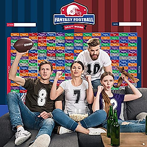 Happy Aplenty Fantasy Football Draft Board 2023-2024 14 Team x 20 Round Fantasy Football Draft Kit 2023-2024 with 500+Player Labels and Blank Labels Including 2023 Top Rookie Schedule