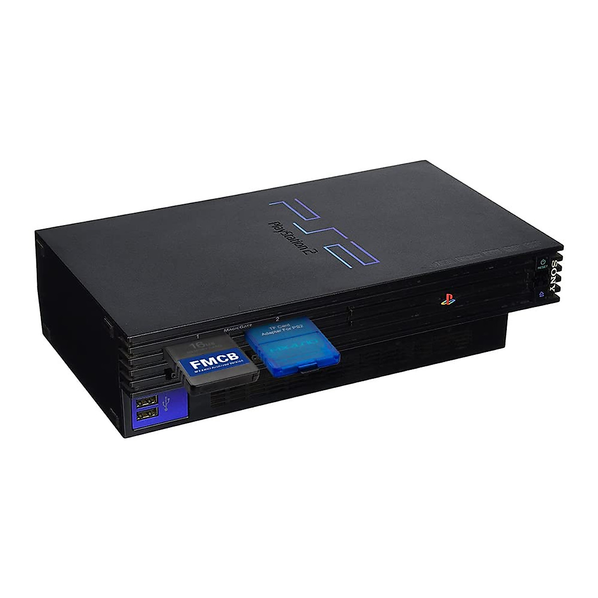 RGEEK PS2 FMCB memory card MX4ISO SIO2SD TF Card Adapter with 64G TF Card for Sony Playstation 2 PS2 All Versions