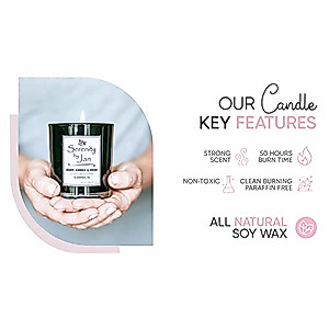 Serenity by Jan Scented Candle, Dark Amber and Rose