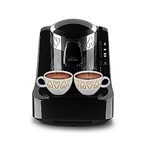 ARZUM Okka Automatic Turkish Coffee Machine, Maker, USA 120V, UL, Black and Silver