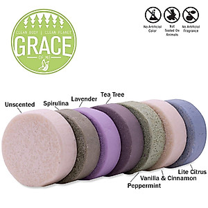 2% Pyrithione Zinc Shampoo Bar with Shea Butter by Grace of Me (4 Oz) (Peppermint)