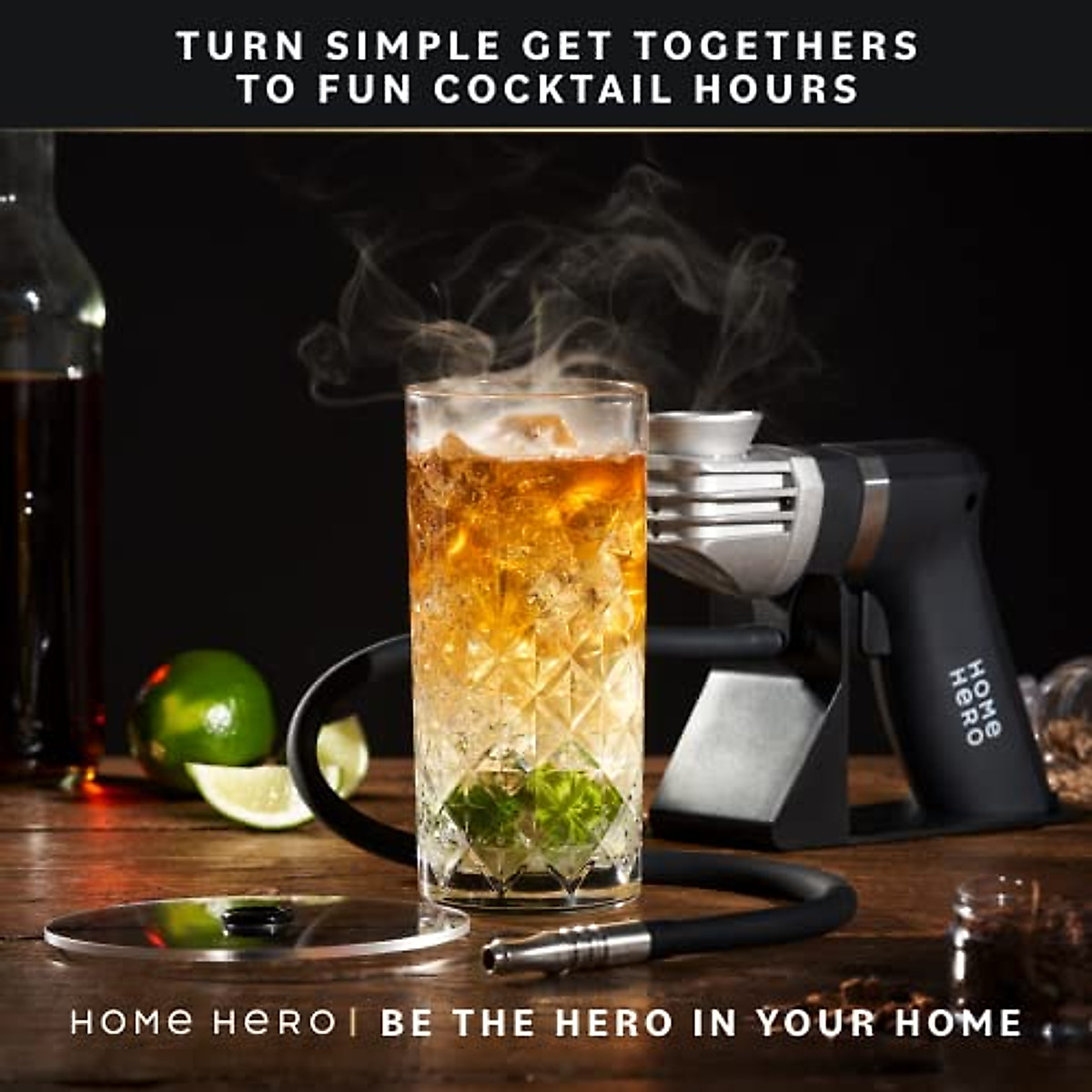 Smoking Gun, Smoke Gun for Cocktails - Cocktail Smoker Kit & 8 Wood Chip Flavors - Drink Smoker Infuser Kit - Indoor Smoker Drink Smoker - Smoking Gun Food Smoker, Old Fashioned Smoker Kit for Whiskey