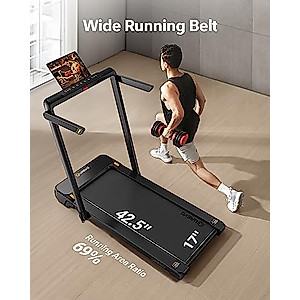 UREVO Walking Pad Treadmill with Auto Incline, 9 Level Incline Under Desk Walking Treadmill Machine with APP Control, Mini Treadmill for Home Office