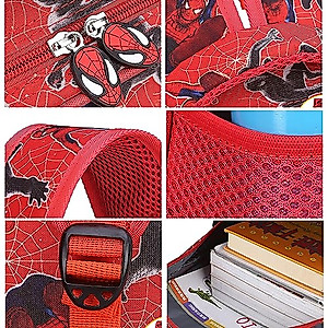 Licputalch Kids School Backpack for Kids Boys Girls, Waterproof Red Backpack for 4-6-8-10-12