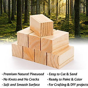 YOUEON 12 Pack Unfinished Wood Blocks for Art and Crafts, 4 X 4 X 1 Inch MDF Wood Board Wood Square Blocks Craft Panels Great for Crafts, Painting, DIY Projects, Chip Carving